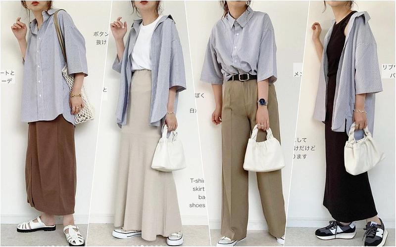 舊衣重複穿搭女子圖鑑：牛仔褲、襯衫、西裝褲、長裙、背心這樣穿搭看不膩，天天穿超省預算！ － COOL SIS 酷女孩