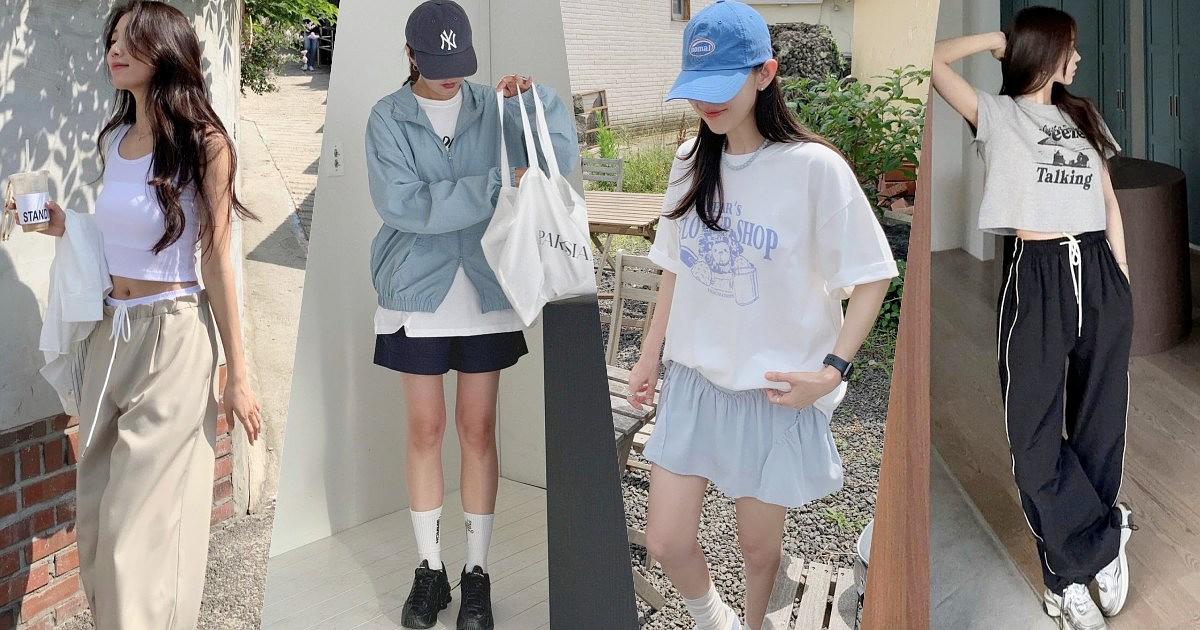 夏天運動風穿搭女子圖鑑：棉褲、運動短褲這樣穿最時髦！歐膩的運動風搭配範本快學會 － COOL SIS 酷女孩
